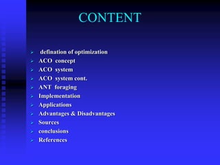 Optimization by Ant Colony Method | PPT