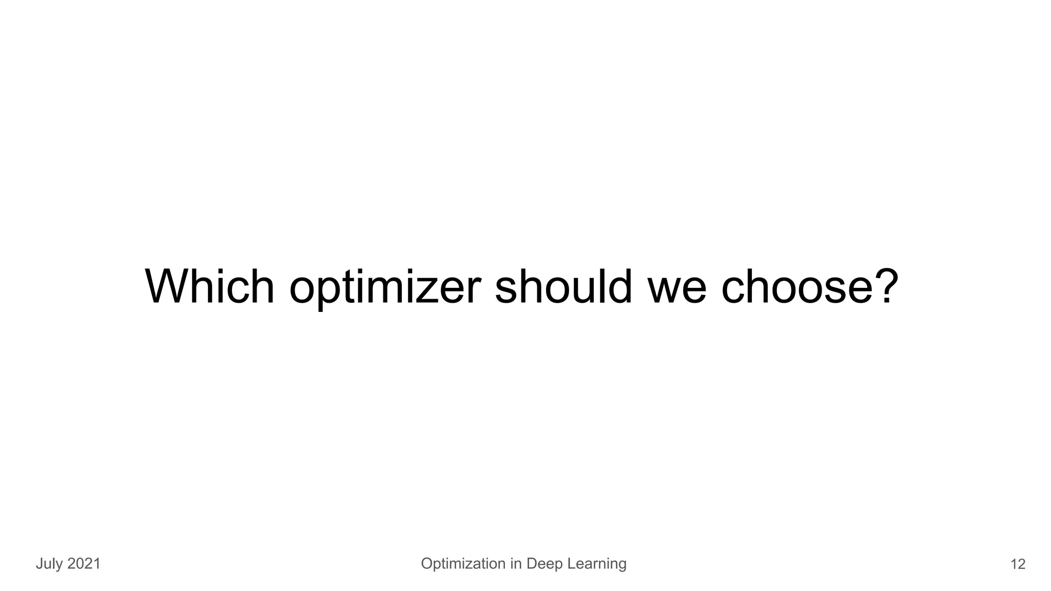 Optimization in deep learning | PDF