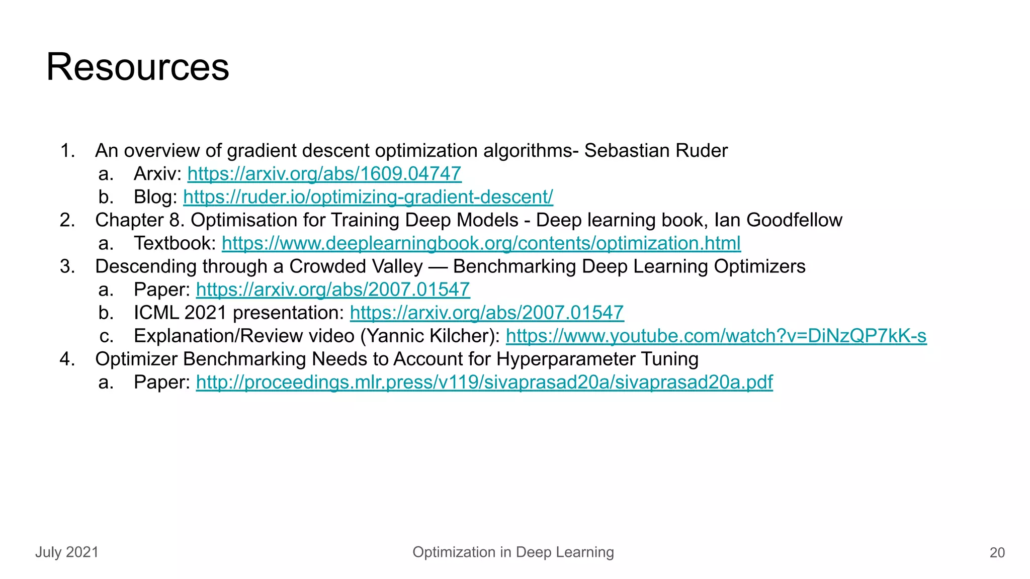 Optimization in deep learning | PDF