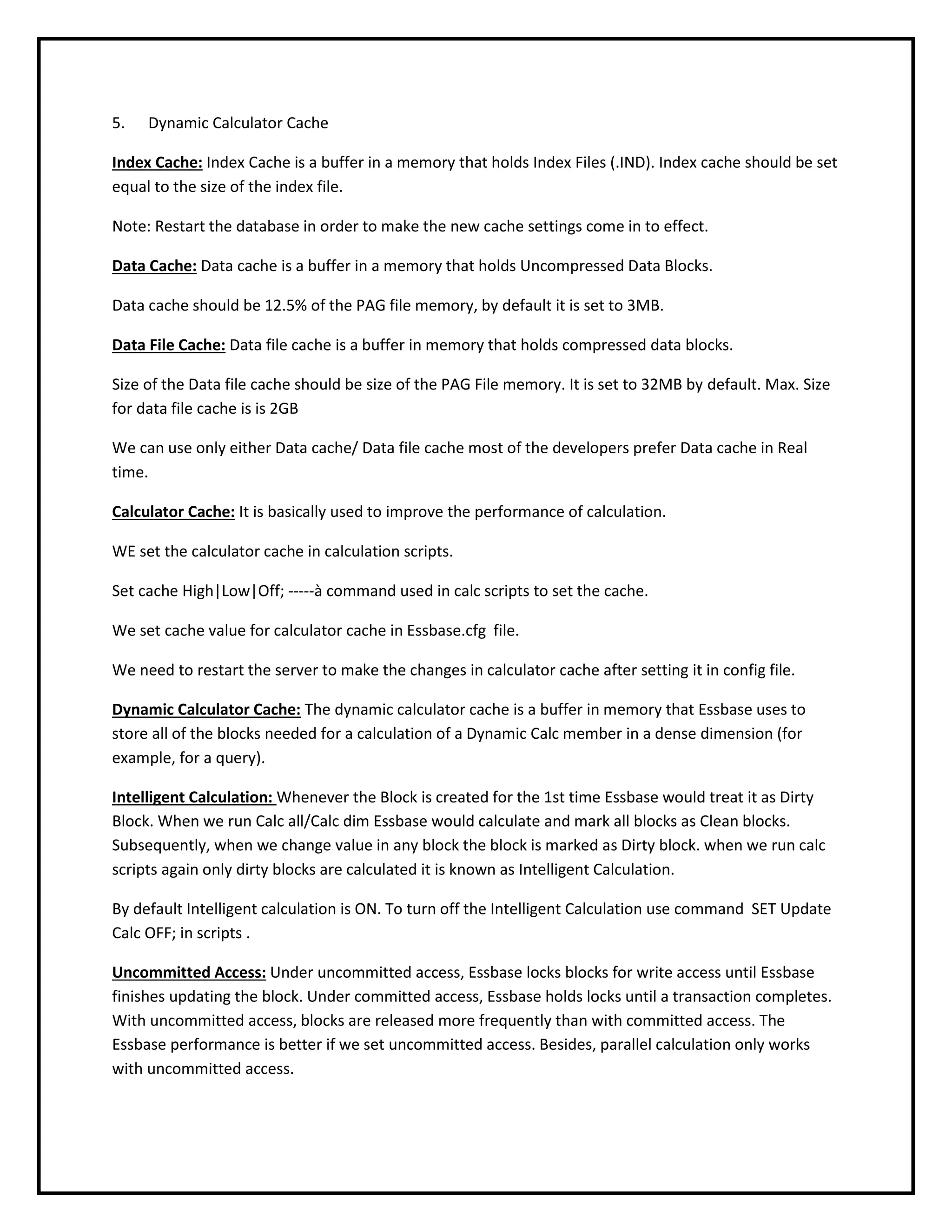 Optimization in essbase | DOCX