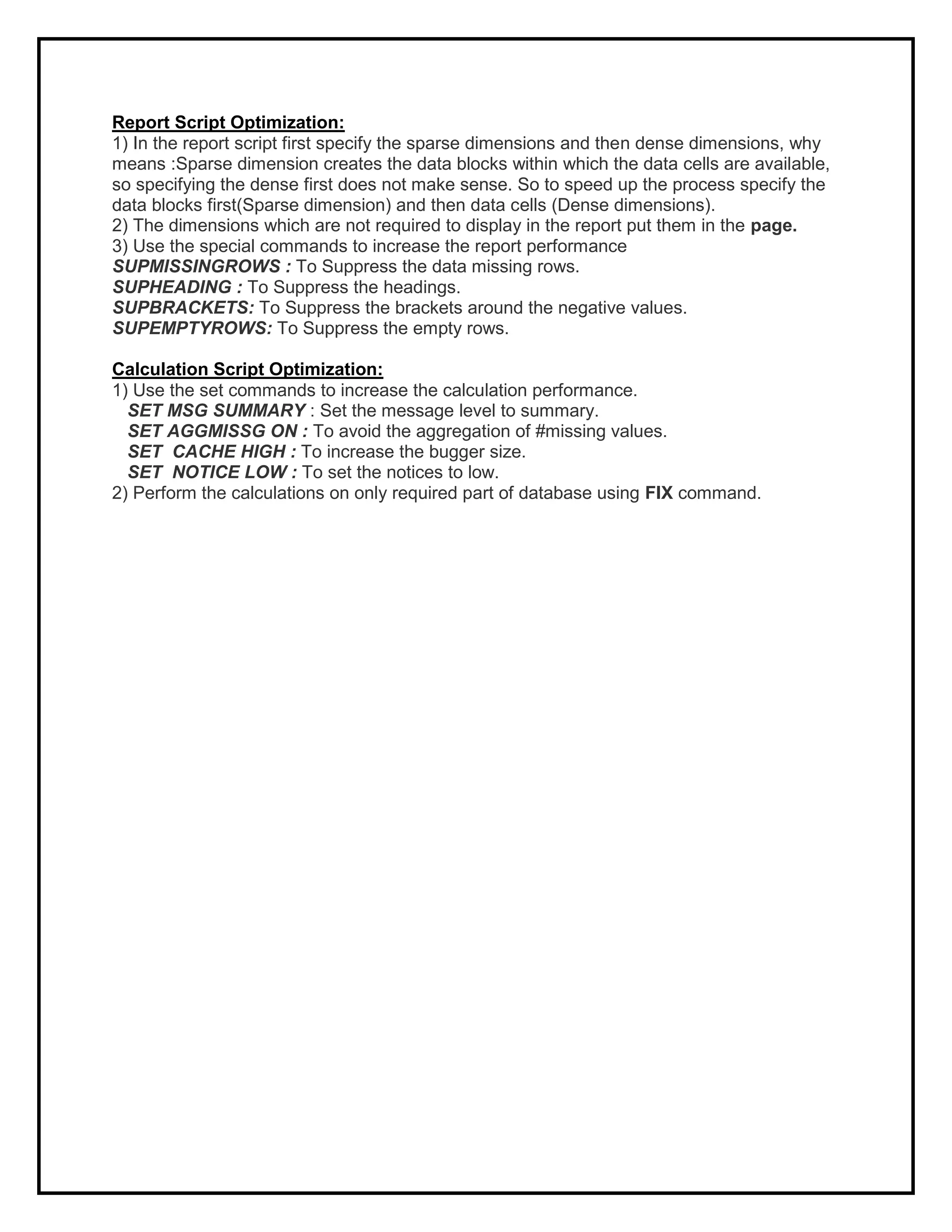 Optimization in essbase | DOCX