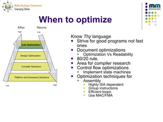 Optimization In Mobile Systems | PPT