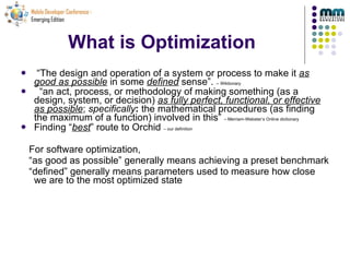Optimization In Mobile Systems | PPT