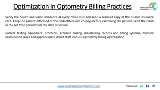 Optimization in Optometry Billing Practices | PPT