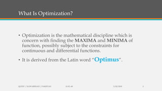 Optimization in power system | PPTX