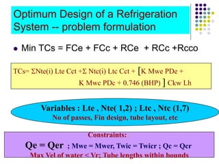 Optimization in refrigeration systems | PDF