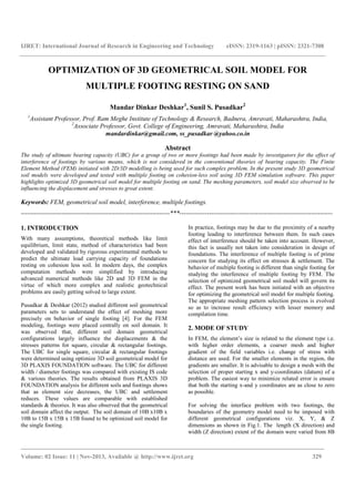 Optimization of 3 d geometrical soil model for | PDF