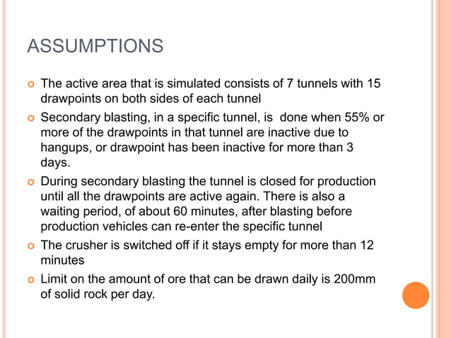 Optimization of an autonomous vehicle dispatch system in an underground ...