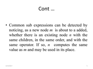 Optimization of basic blocks | PPTX