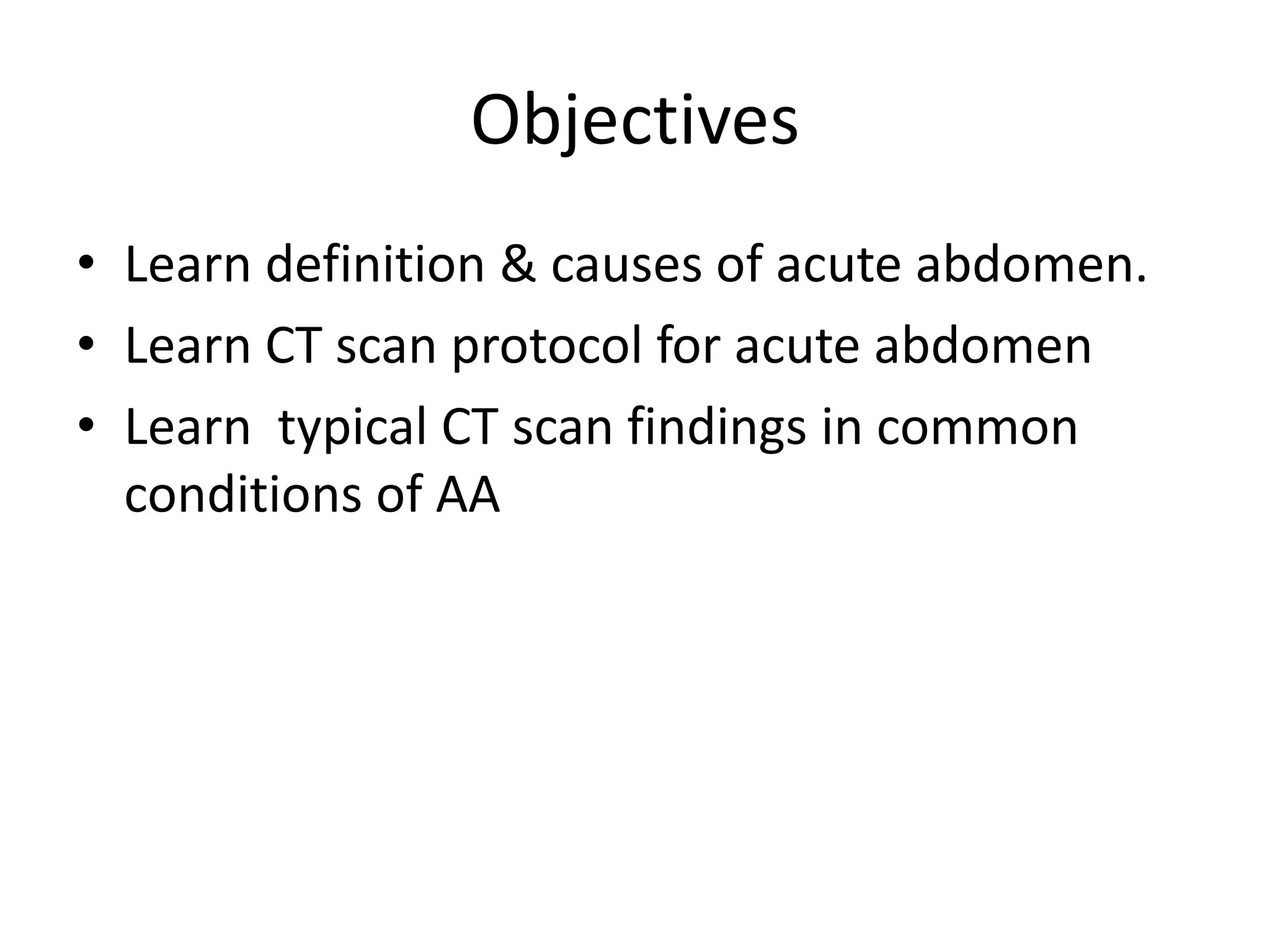 Optimization of ct scan protocol in acute abdomen 2003 revised aa | PDF