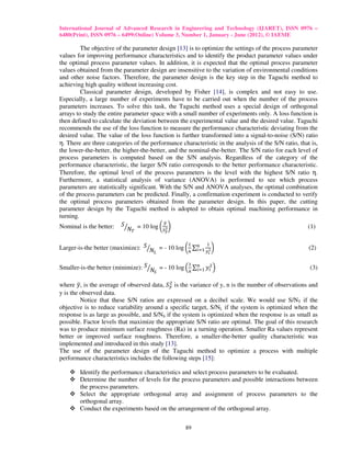 Optimization of cutting parameters for surface roughness in turning | PDF