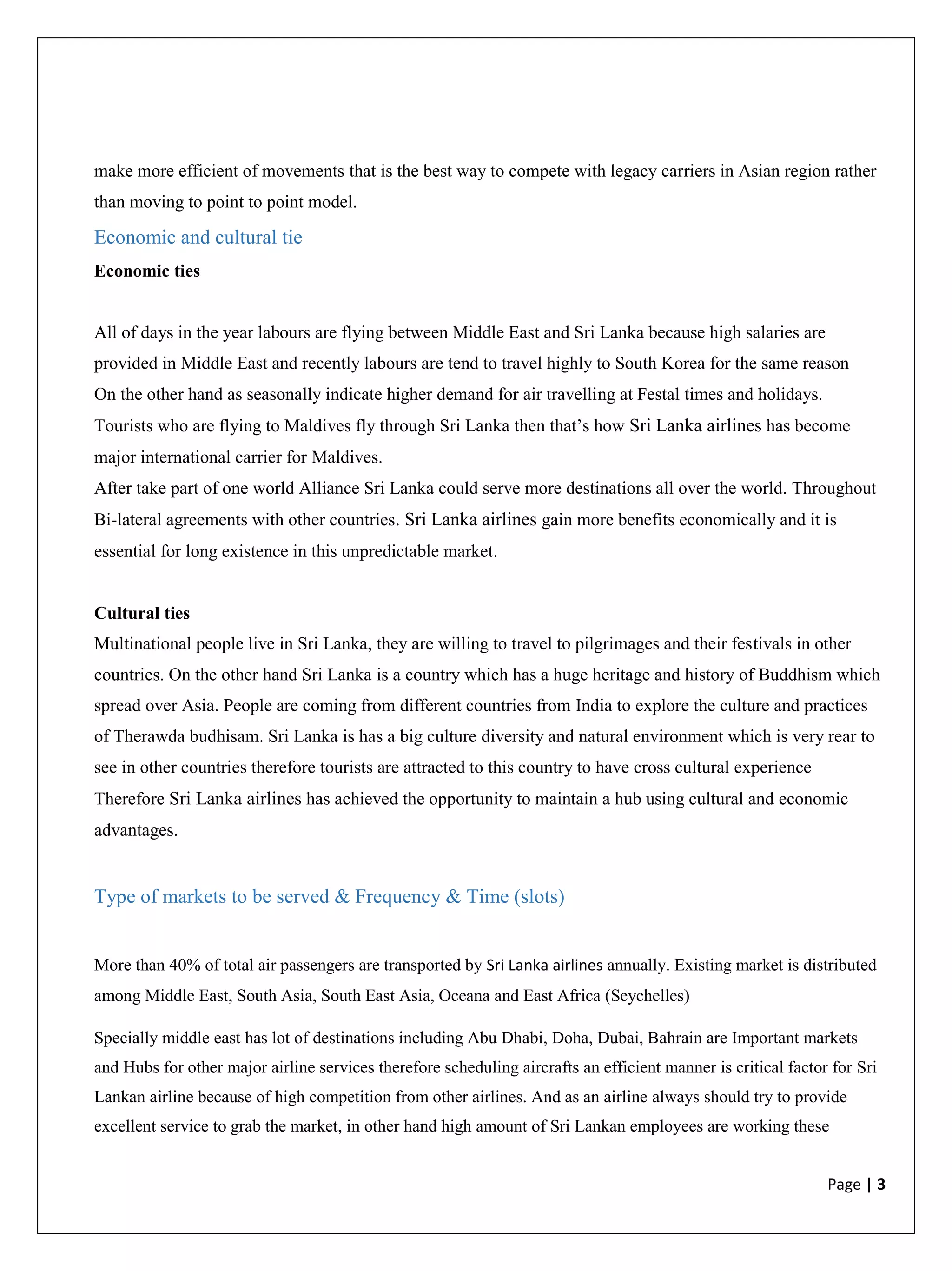 Optimization of flight schedule and fleet assignment of Sri lLankan ...