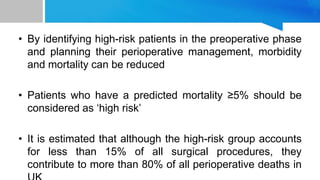 Optimization Of High Risk Surgical Patients | PPTX