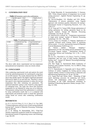 Optimization of machining parameters on tool tip temperature by using vegetable oil on en8 ...