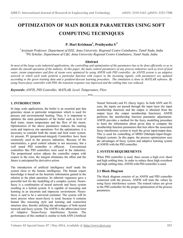 Optimization of main boiler parameters using soft | PDF | Mechanical and Industrial Engineering ...