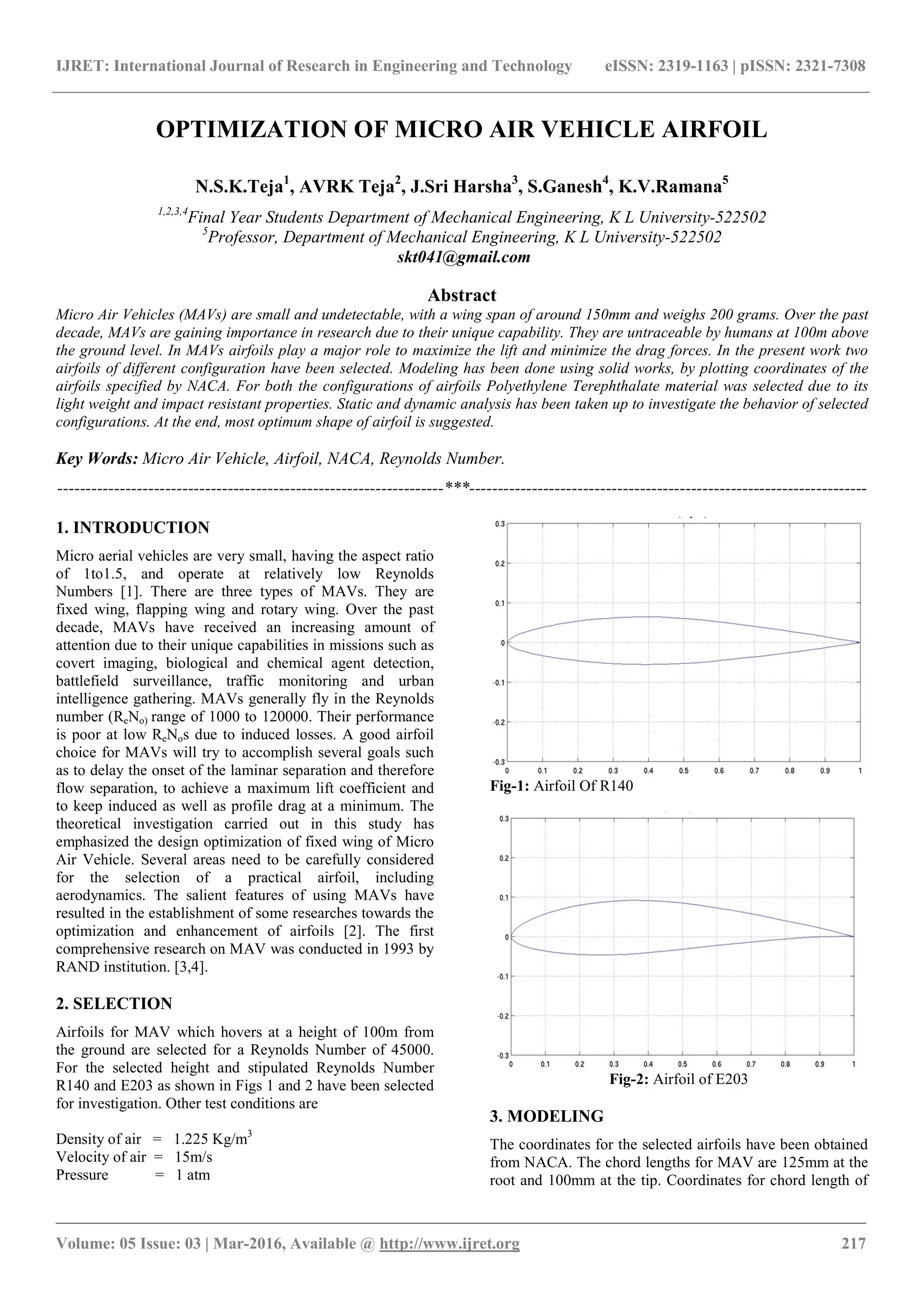 Optimization of micro air vehicle airfoil | PDF | Model Toys | Hobbies & Interests