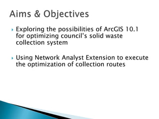Optimization of new collection routes using gis software | PPTX