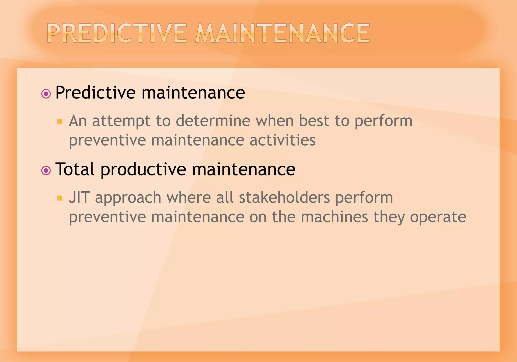 Optimization of preventive maintenance to reduce maintenance costs and ...