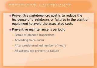 Optimization of preventive maintenance to reduce maintenance costs and ...