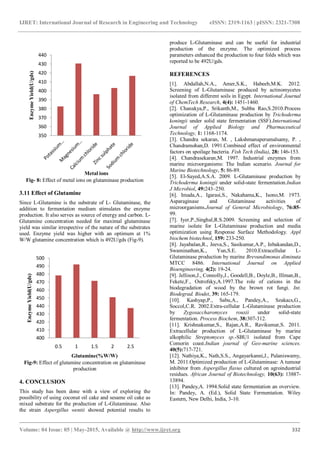 Optimization of process parameters for the production of l glutaminase with mixed substrate by ...