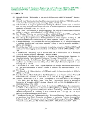 Optimization of process parameters in drilling of aisi 1015 steel for exit burr u | PDF | Science