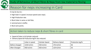 Optimization of short fibres(sfcn) & neps from raw material to roving | PDF