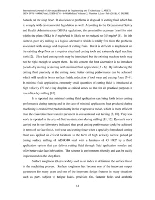 Optimization of surface finish during milling of hardened aisi4340 ...