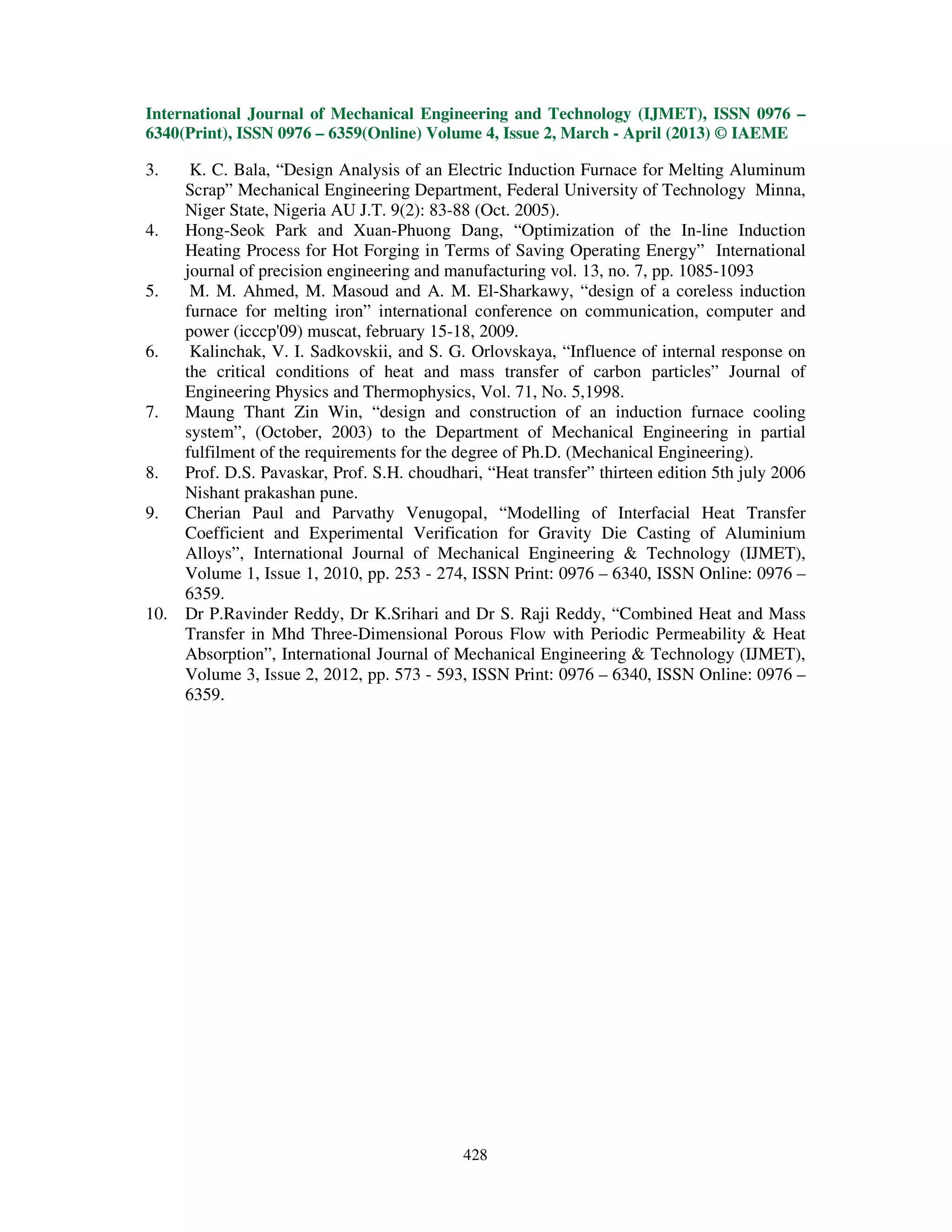 Optimization of wall thickness and material for minimum heat losses | PDF