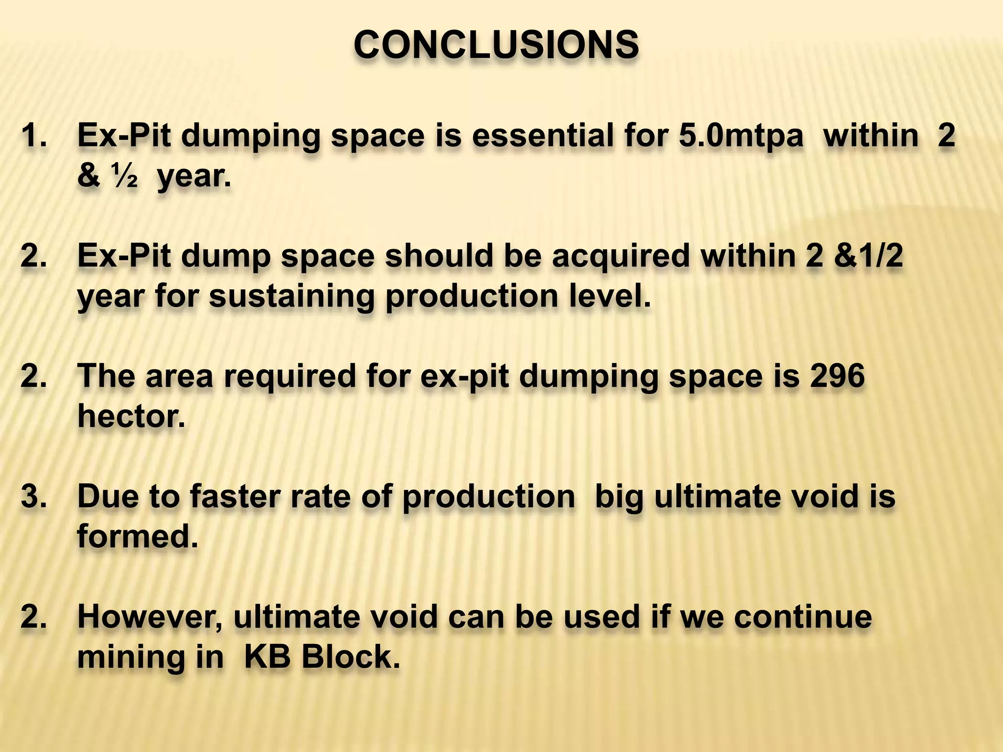 Optimization of waste handling in surface mines | PPTX