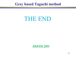 Optimization of wedm process parameters using taguchi method | PPT
