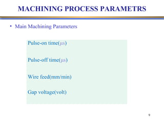 Optimization of wedm process parameters using taguchi method | PPT