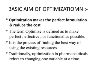 Optimization process | PPTX