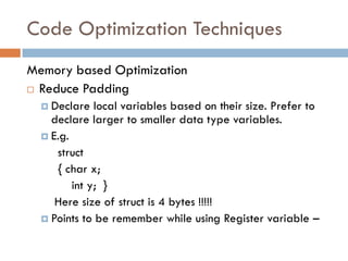 Optimization in Programming languages | PPT