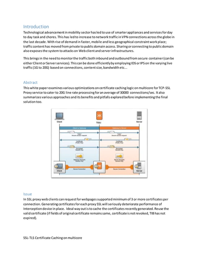 Optimizations for ssl tls certificate caching on multicore | PDF