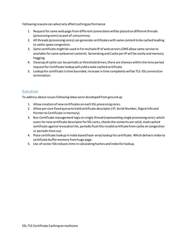 Optimizations for ssl tls certificate caching on multicore | PDF