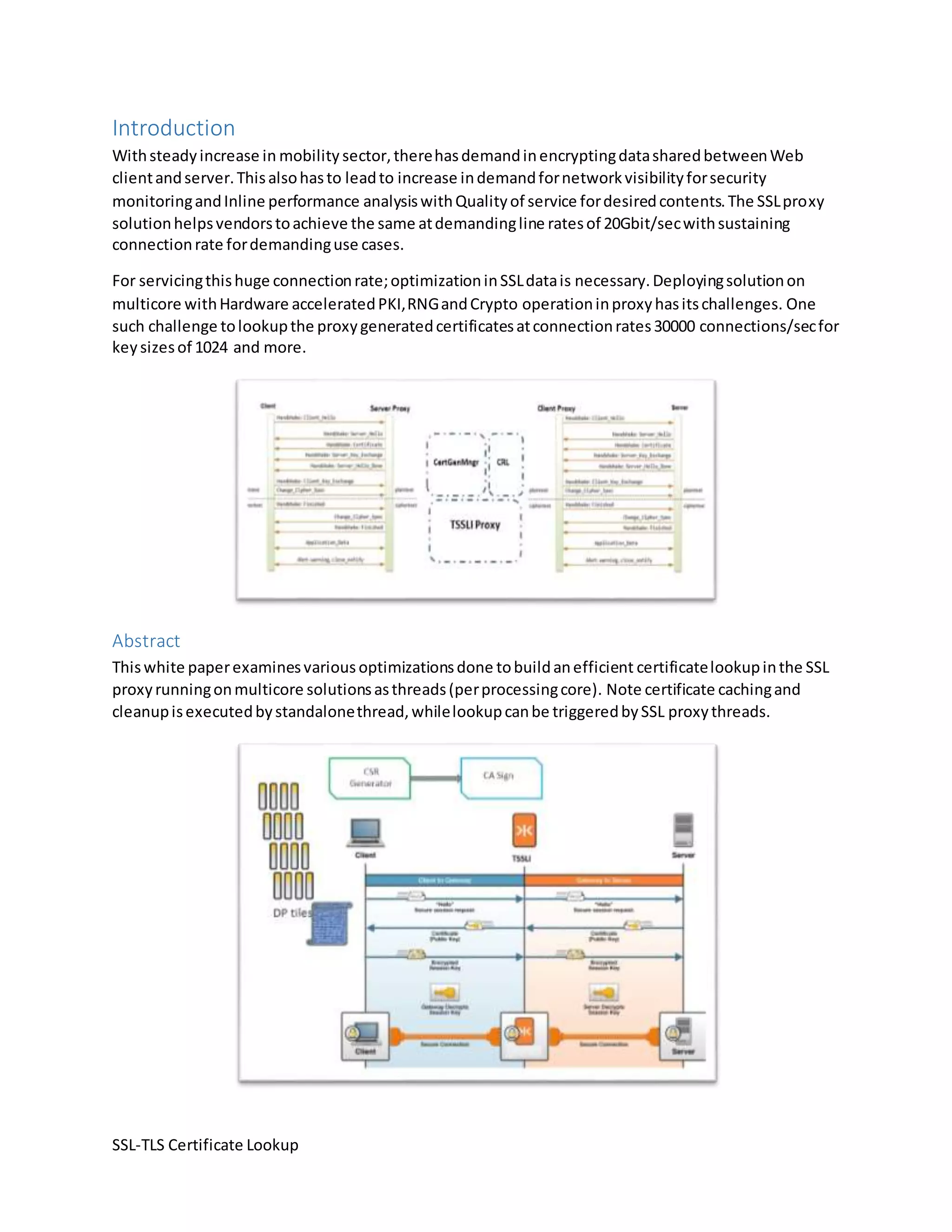 Optimizations for ssl tls certificate lookup | PDF