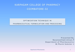 Optimization technique | PPT