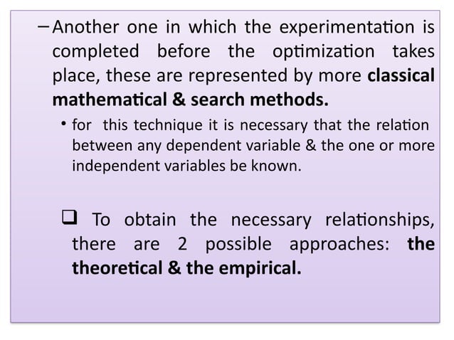 OPTIMIZATION TECHNIQUE in pharmaceutical formulation and processing | PPTX