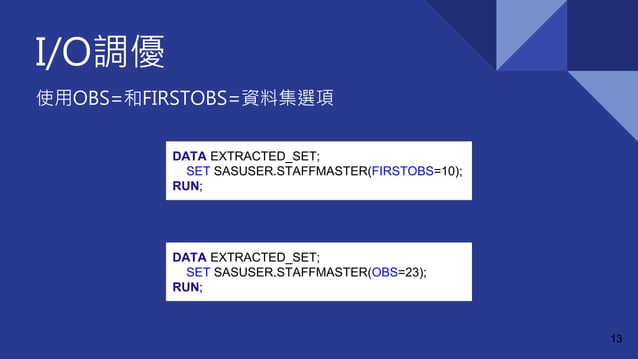 Optimization technique for SAS | PPT