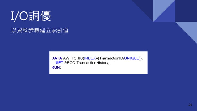 Optimization technique for SAS | PPT