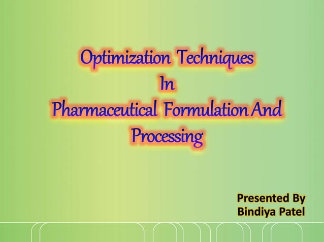 Optimization techniques | PPTX | Computer Software and Applications ...