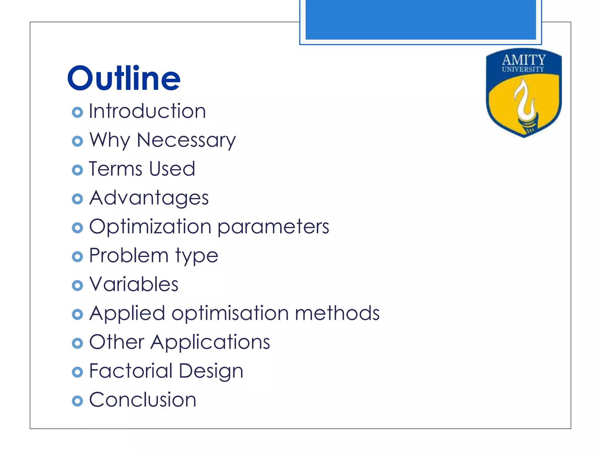 Optimization Techniques In Pharmaceutical Formulation & Processing | PPTX