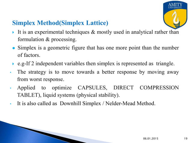 Optimization Techniques In Pharmaceutical Formulation & Processing | PPTX
