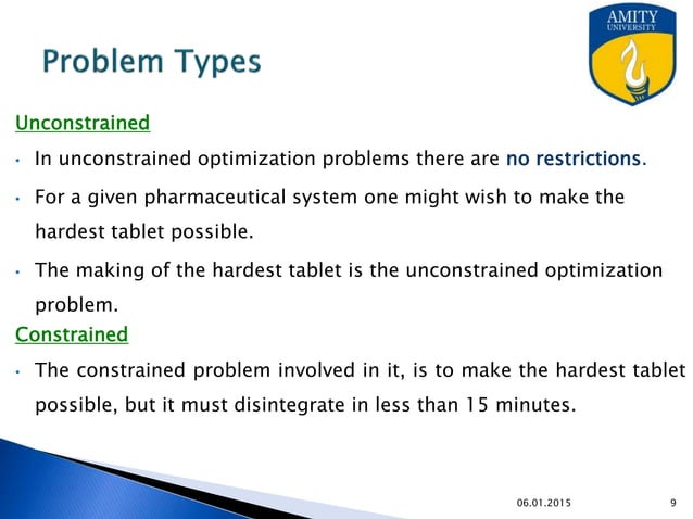 Optimization Techniques In Pharmaceutical Formulation & Processing | PPTX