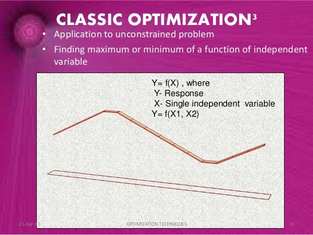 Optimization techniques