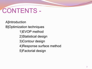 Optimization techniques | PPTX