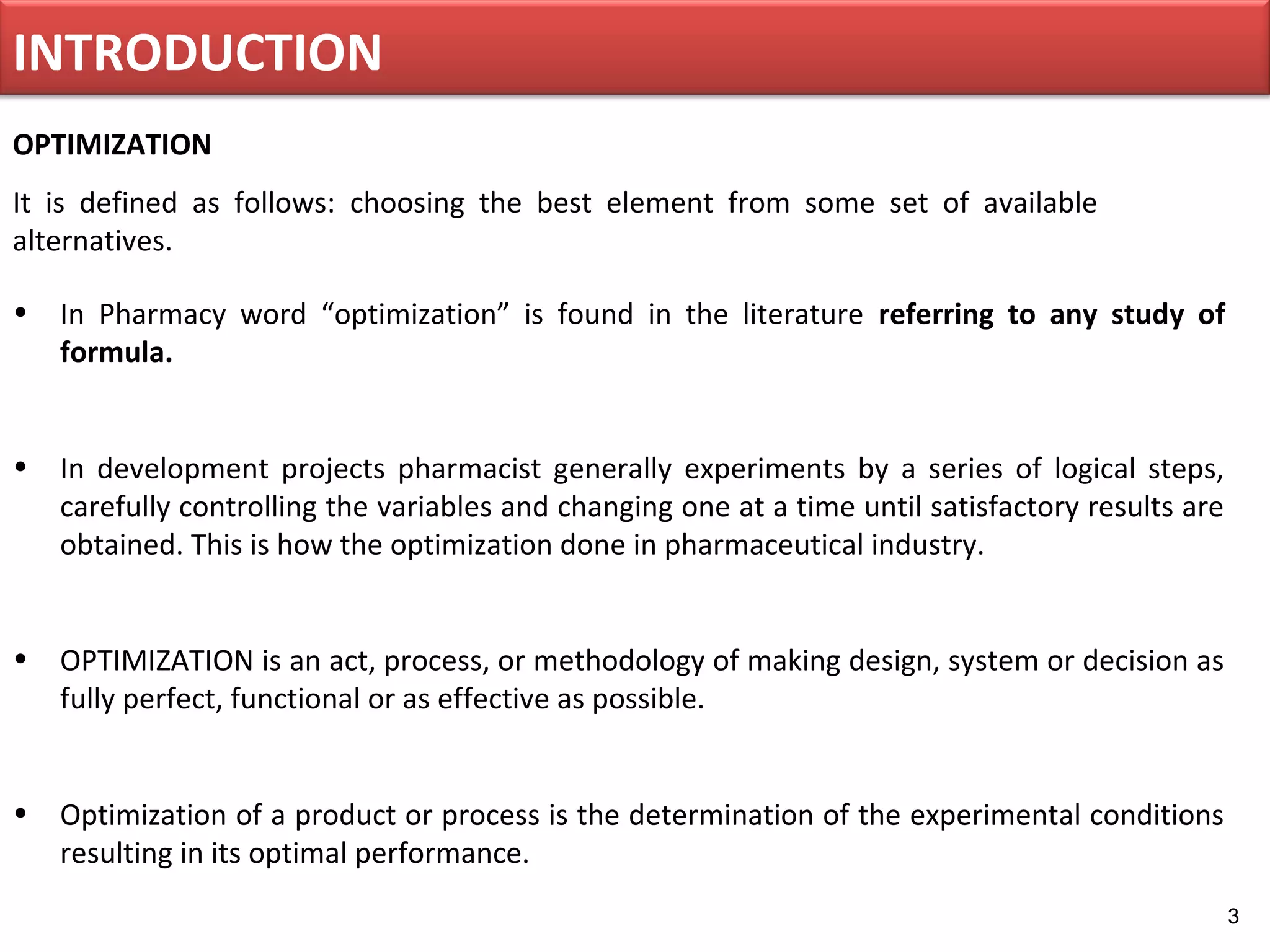 Optimization techniques | PPT