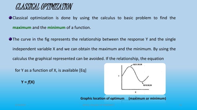 Optimization techniques in pharmaceutical formulation and processing | PPTX