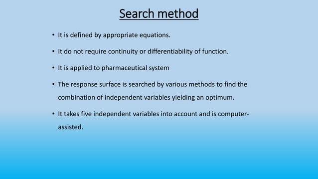 Optimization techniques in pharmaceutical formulation and processing | PPTX