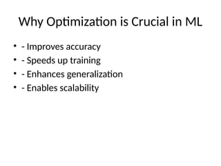 Optimization Techniques Ml Presentation Pptx